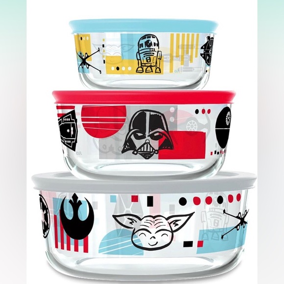 Pyrex | Kitchen | Nib Pyrex Star Wars 6pc Glass Bowls Wlids | Poshmark